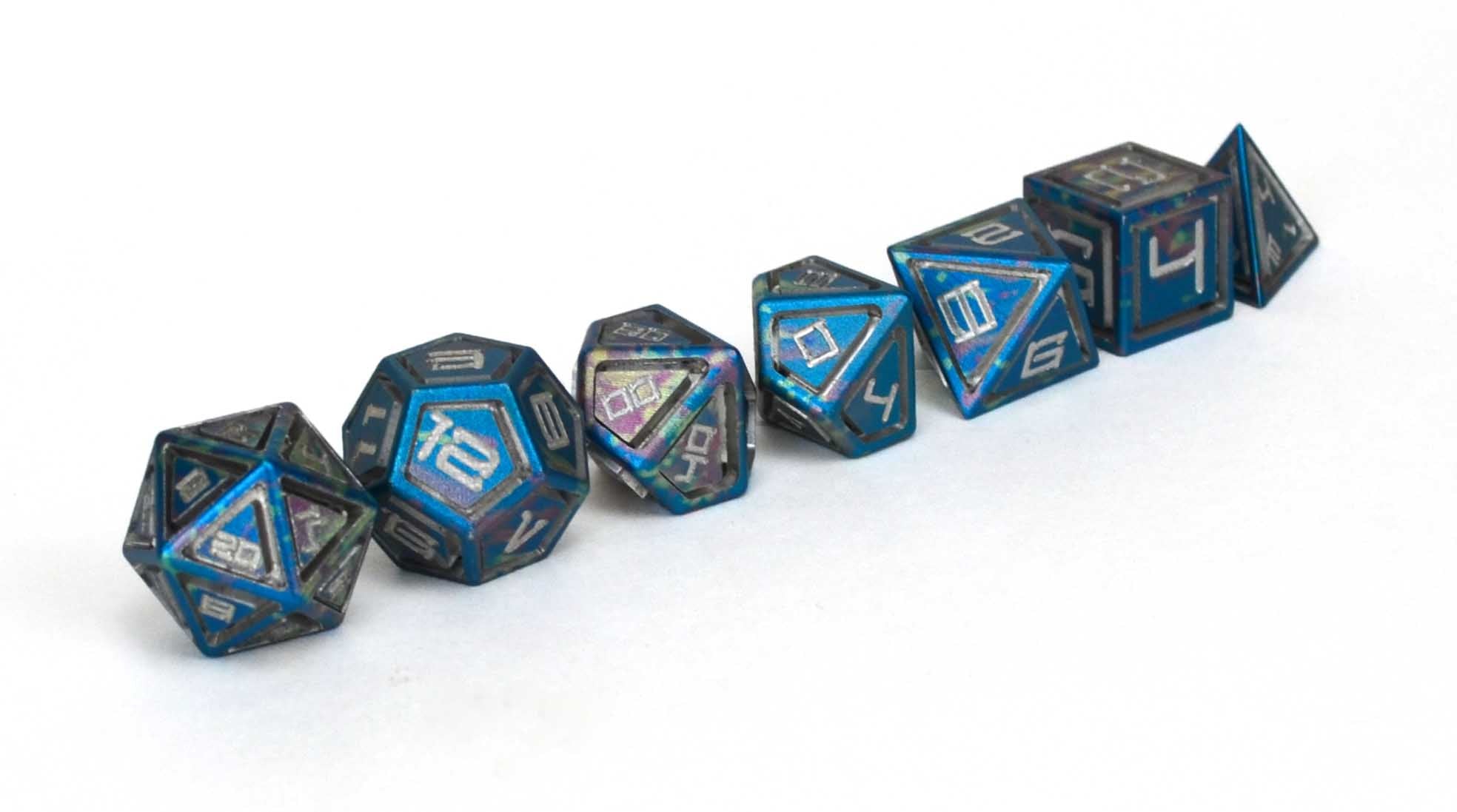 Carnival Caged Aluminium Set of 7 – Level Up Dice Aus